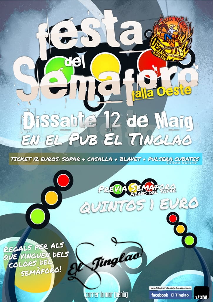 Fiesta del semáforo de la Falla Oeste - Dénia.com