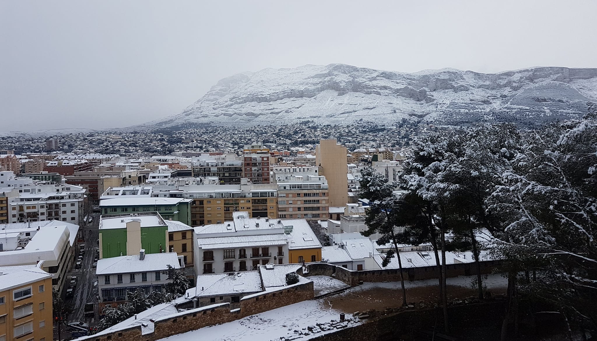 Cuatro años de la gran nevada de Dénia