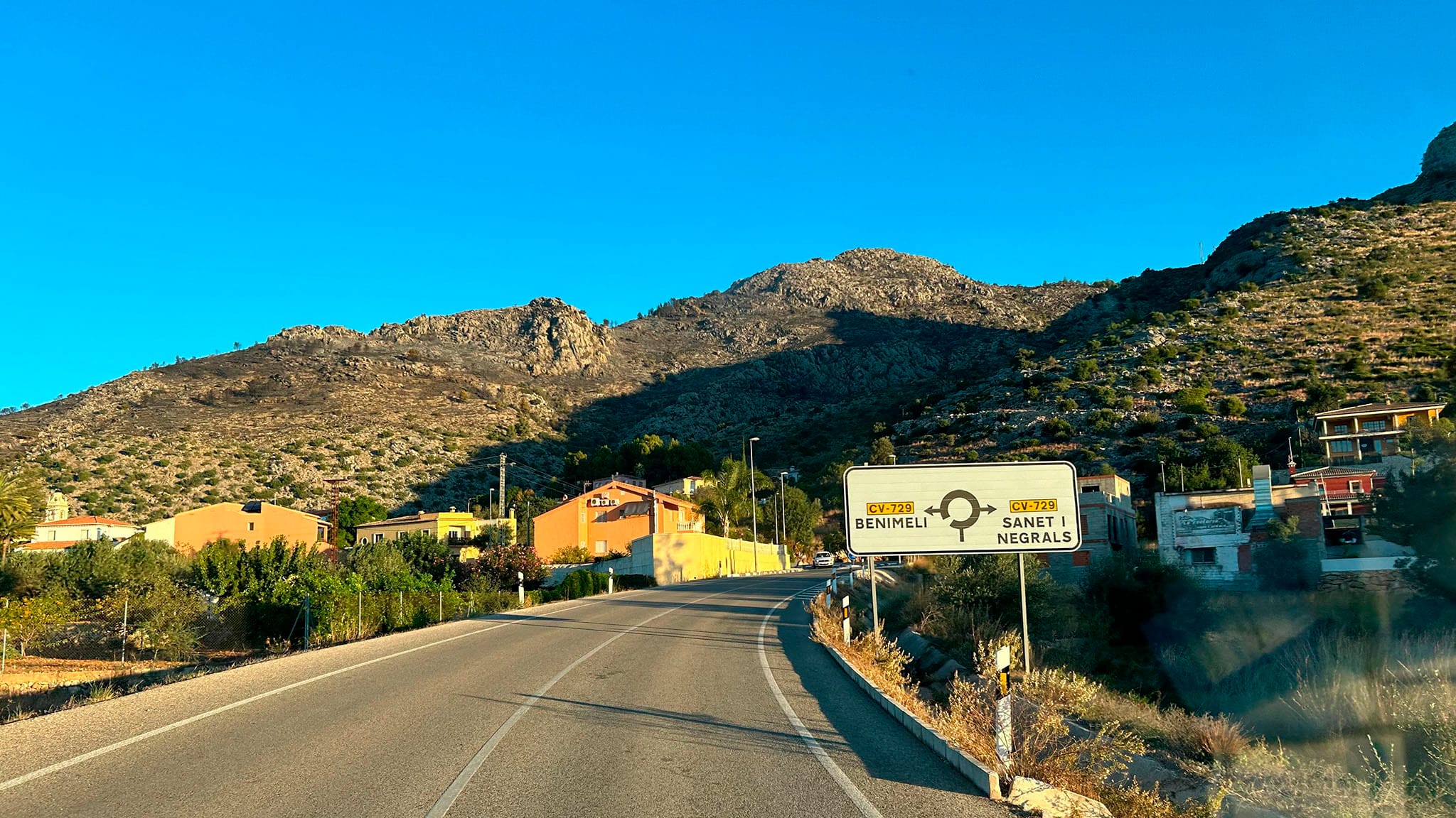 La Serra de Segària calcinada desde Benimeli y Sanet i Negrals a ...