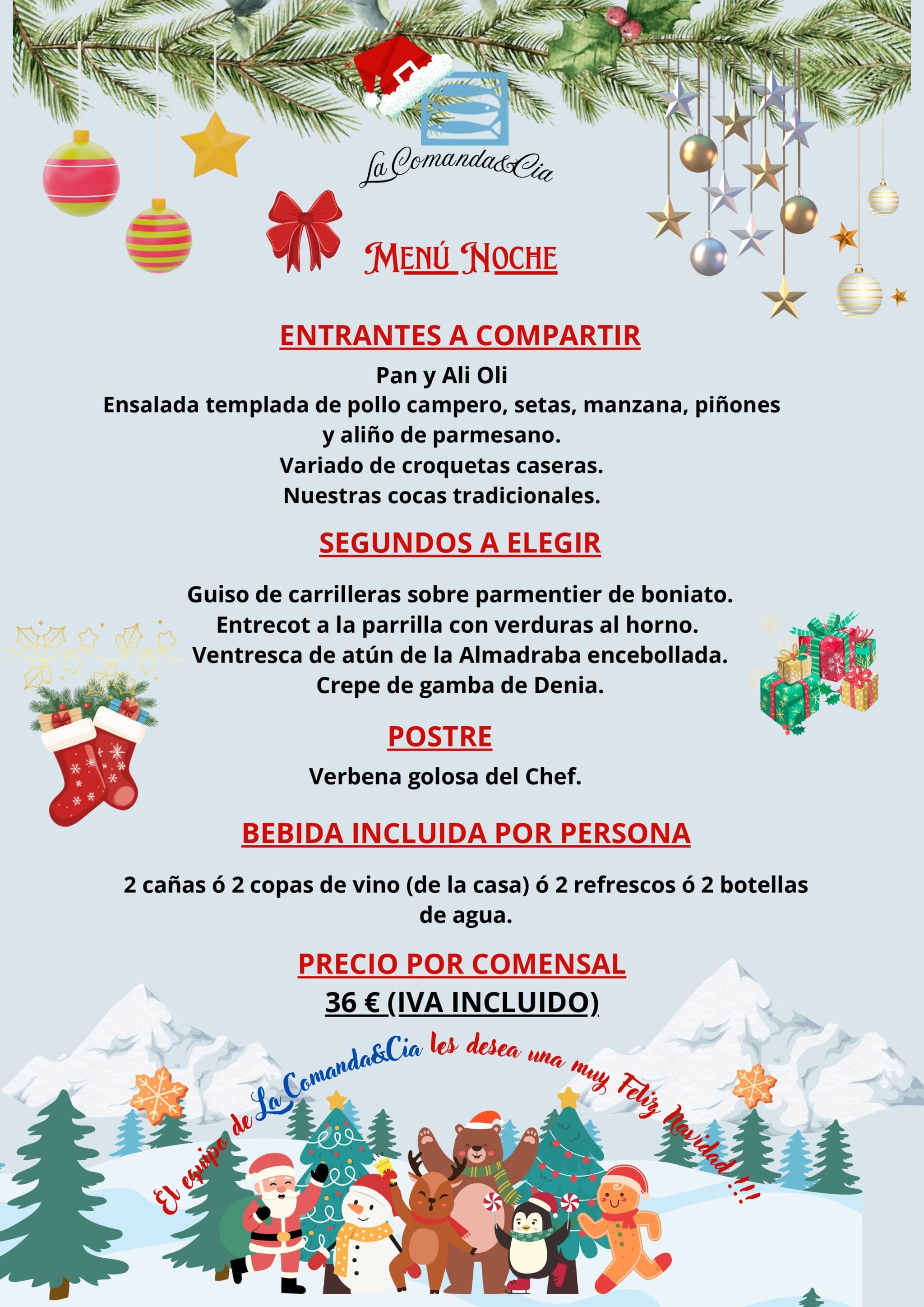 Menú de Navidad para la cena - Dénia.com