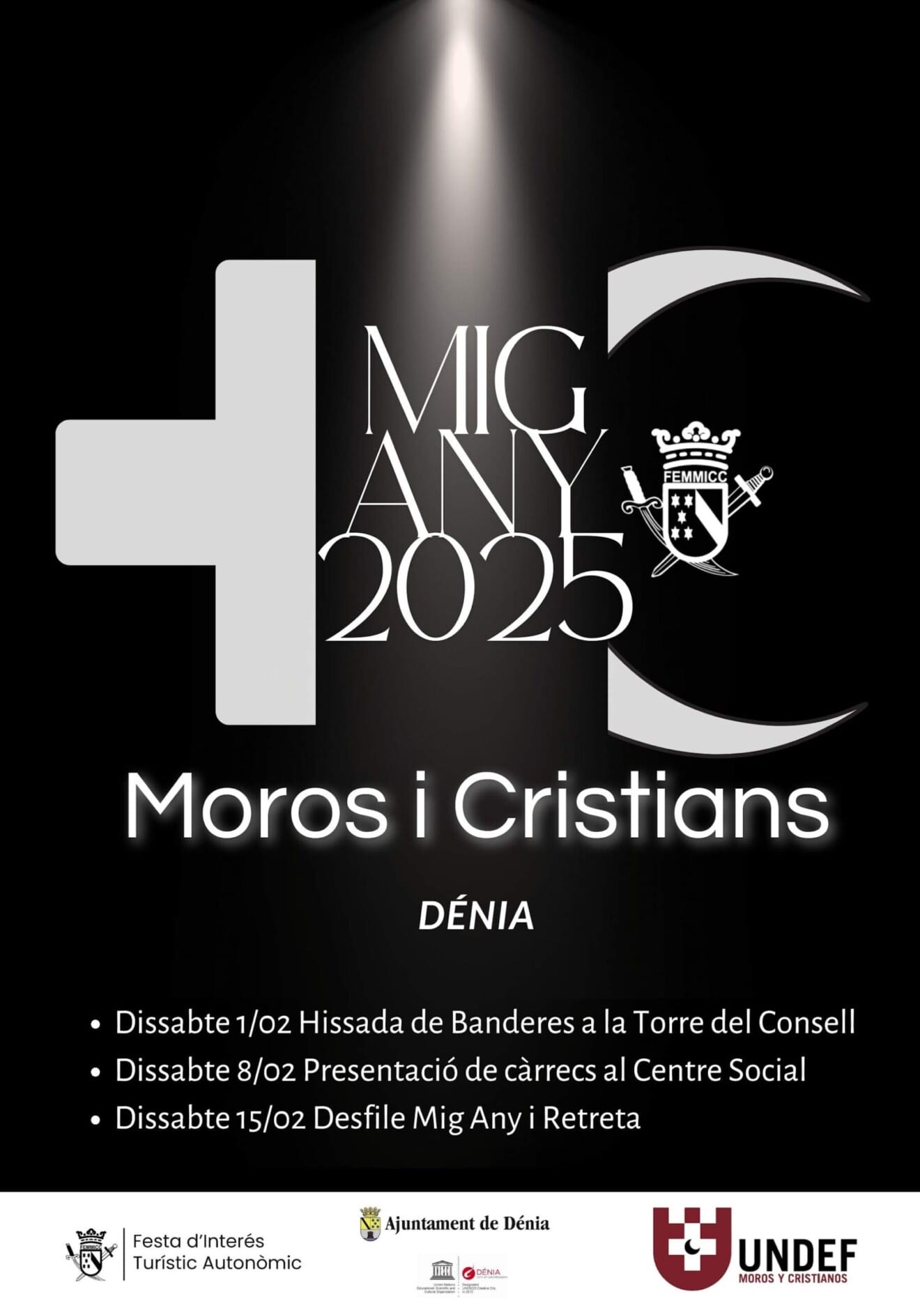 Poster for the 2025 Moors and Christians Festival (Mig Any) - Dénia.com